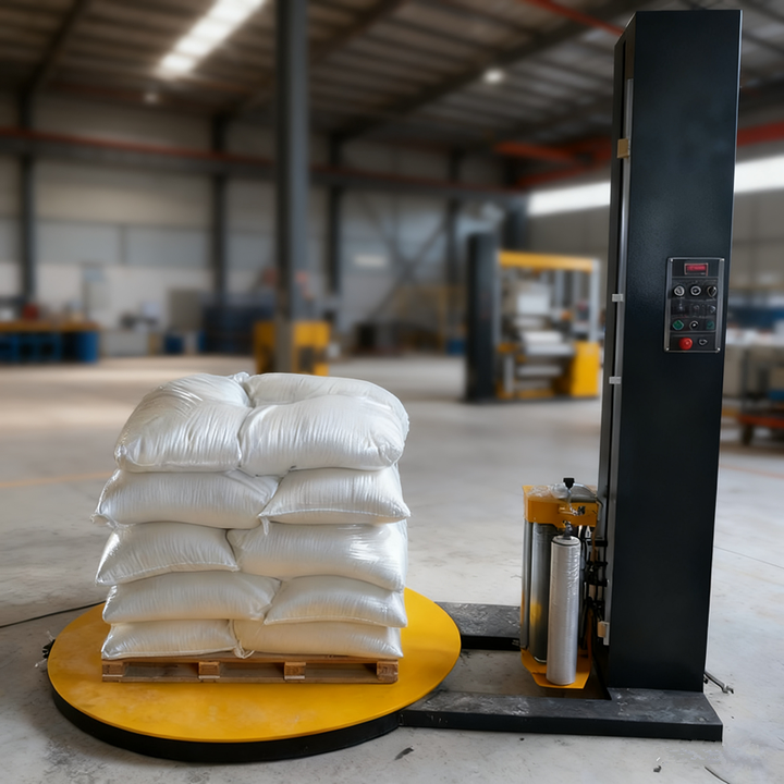 Automatic Top Press Model Rotary Table Pallet Stretch Film Wrapping ...