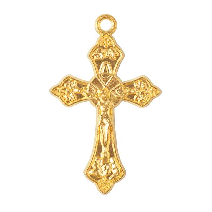 Unisex Antique Silver Zinc Alloy Metal Catholic Forgiveness Gold Cross ...