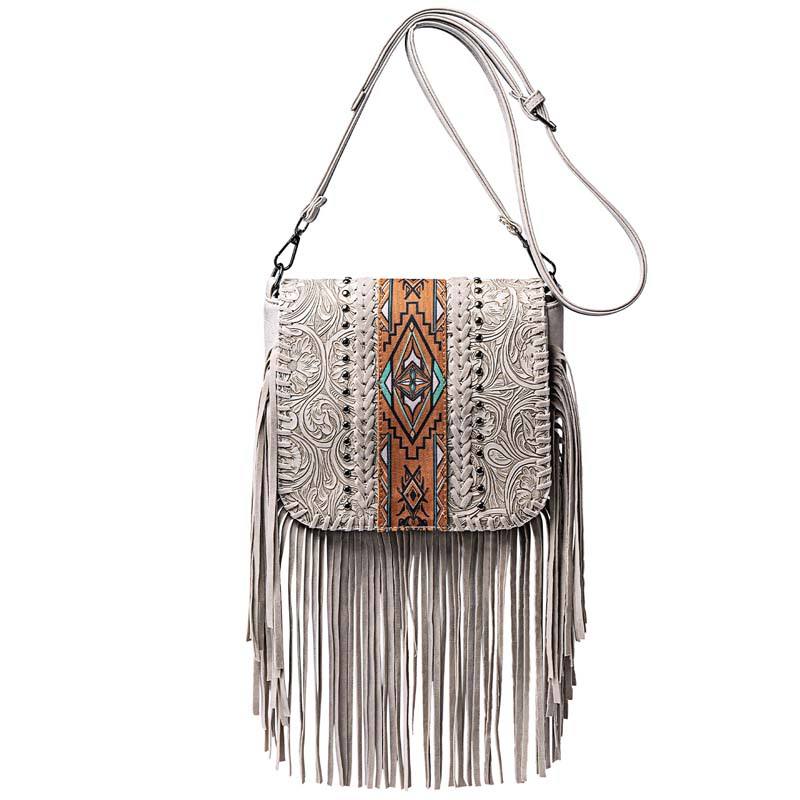 Women's New Autumn Winter Bohemian Style Woven Bag Retro Fashion PU ...