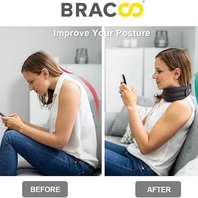 Neck Traction Device with Chin Support - Anti-Bow Neck Corrector