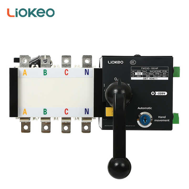 Ats 4P 100A 250A Electrical Controller Dual Power Automatic Transfer ...