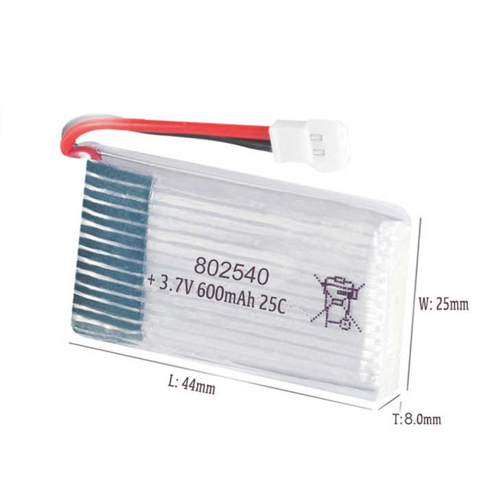802540 3.7v 600mah 25C High Discharge Mini Drone Battery