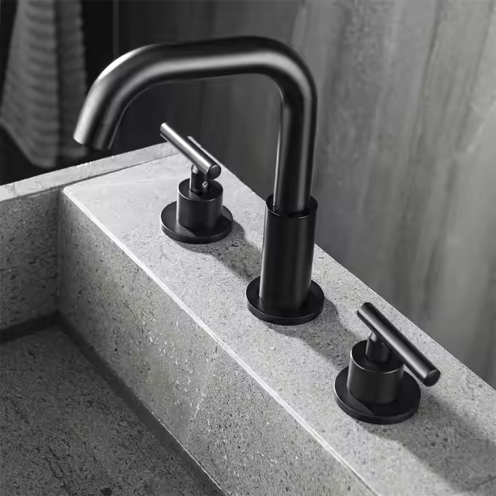 Villa Bedroom with Contemporary European Double Handle Faucet 3 Hole ...