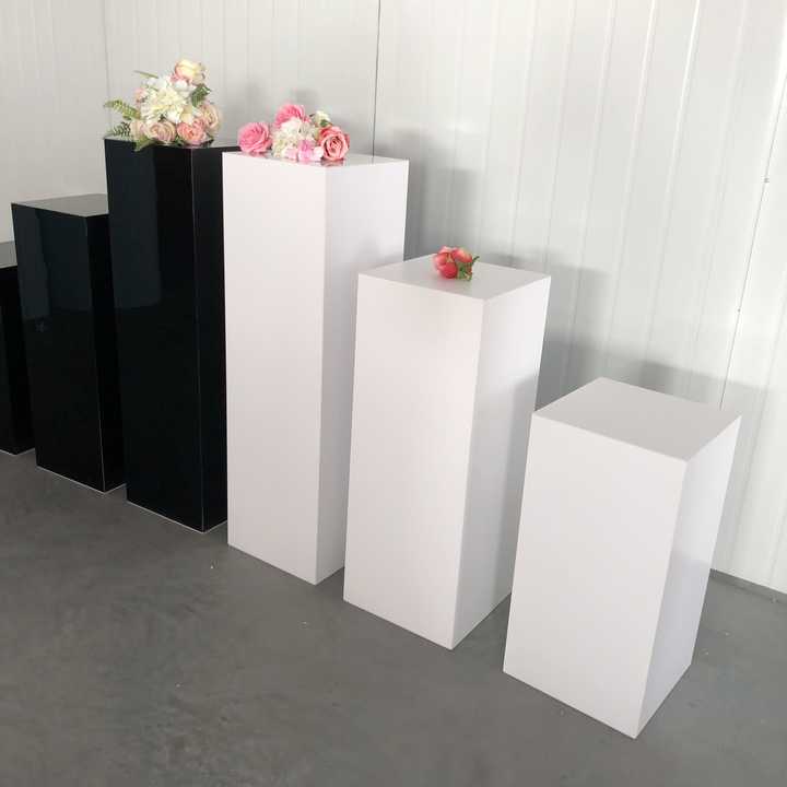 PVC Square Cylinder Plinth Display Stands for Weddings