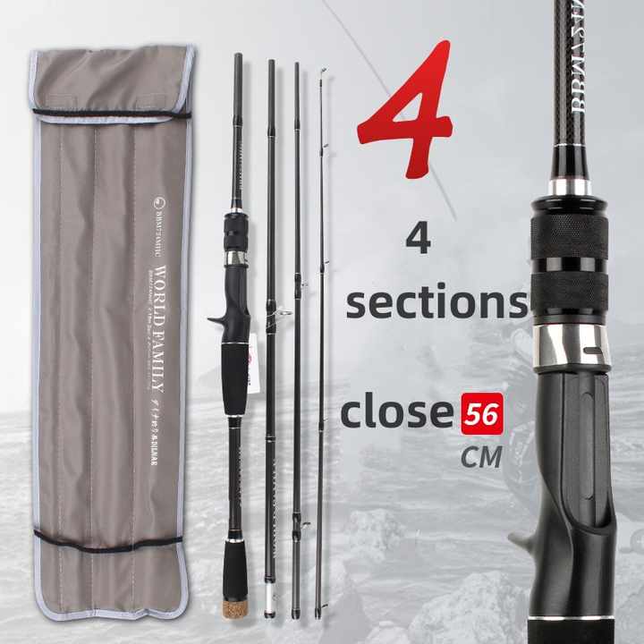 Byloo New 2025 Spinning Fishing Rods 4 Section 2.13m MH Power Multi ...
