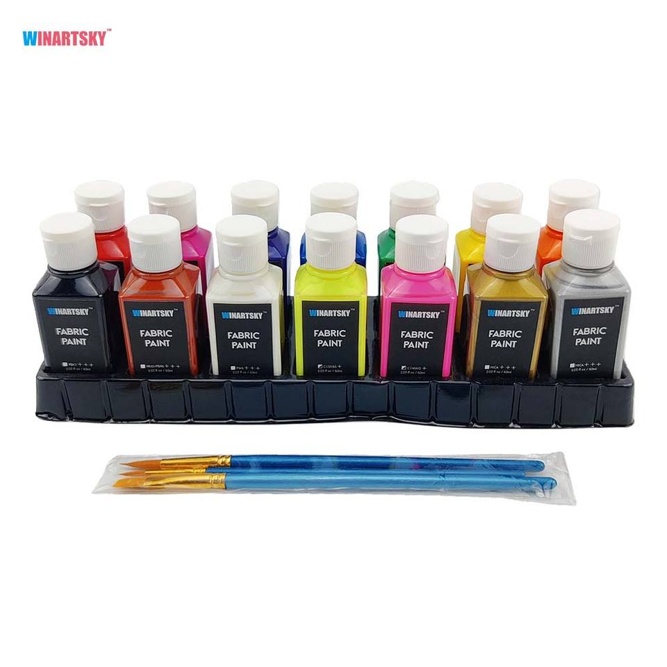 Craft DIY for School Project Permanent Soft Fabric Paint Set 14(60ml ...