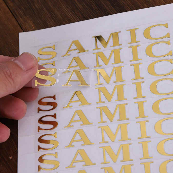Custom Trademark Logo Sticker Label Transparent Bronzing Laser Self ...