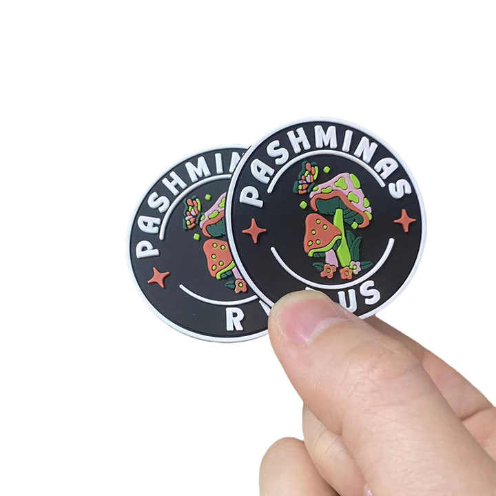 Custom 3D Soft PVC Logo Heat Press Embossed Rubber Patches