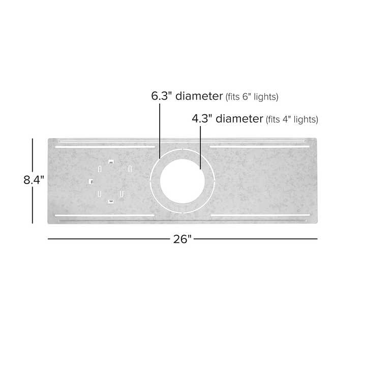 4-Inch 6-Inch Slim Steel Recessed LED Light Bracket New Construction ...