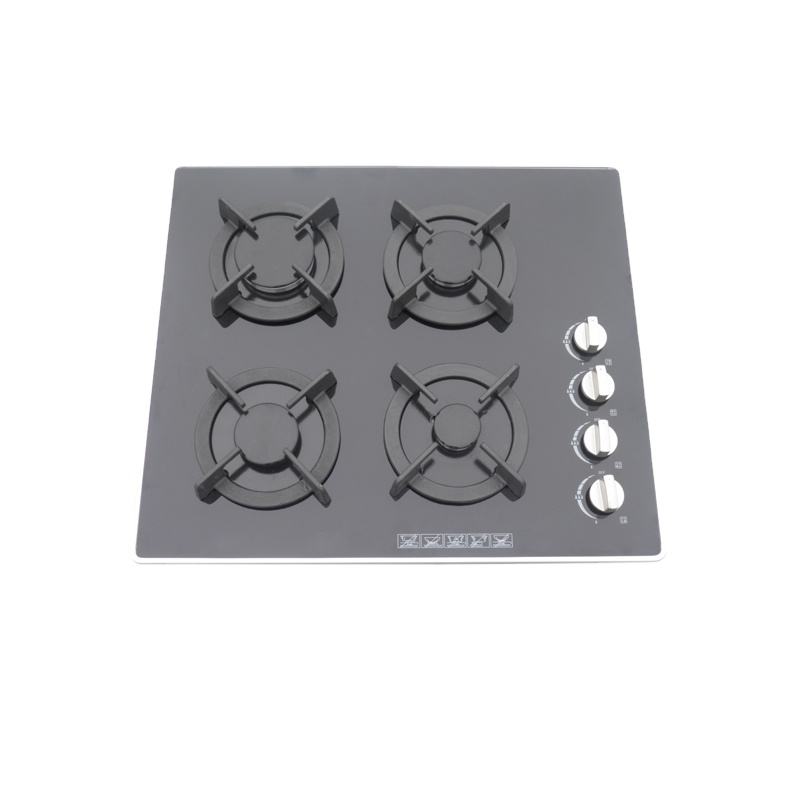 Domestic Natural Gas Cooker 4 burner Built-In Tempered Glass Electronic ...