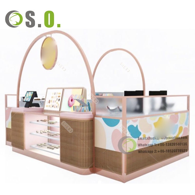 diseño de quiosco de comida rápida elegante para la visualización de ...