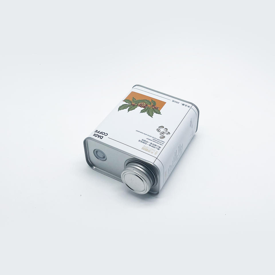 Customized Color Printing Tinplate Coffee Bean Packaging Rectangular ...