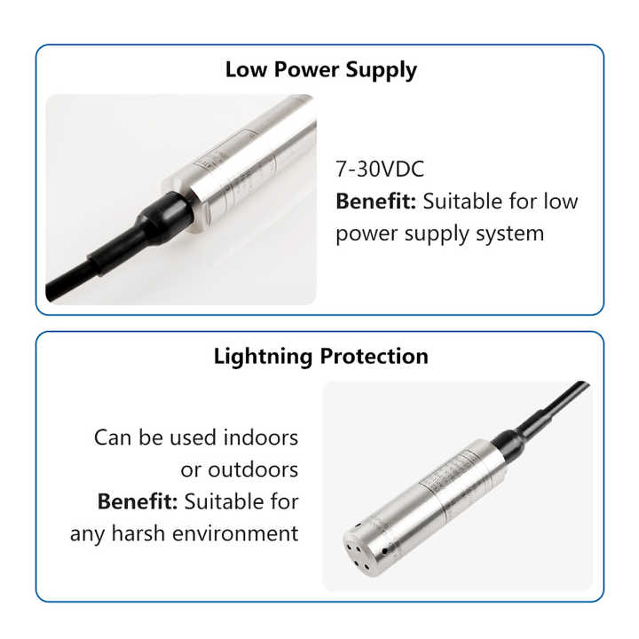 Hydrostatic Pressure Level Probe Sensor For Water Level Detection & Oem