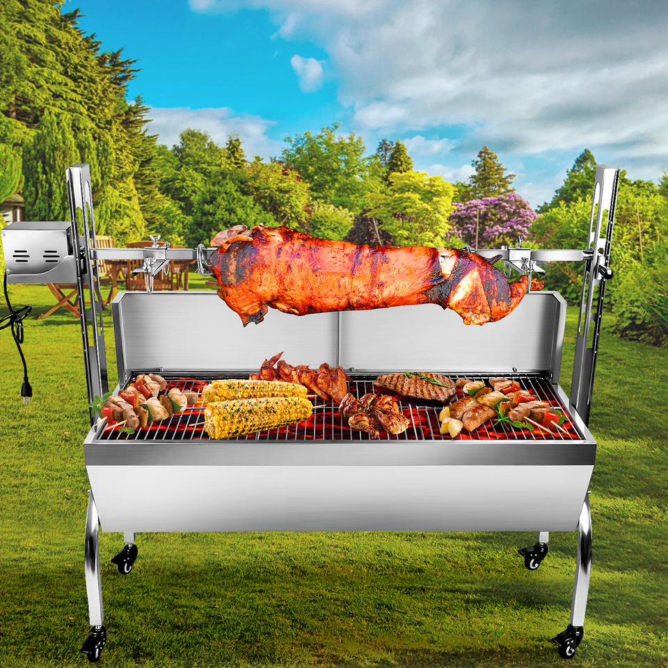 Hot Sale Commercial Pork Hog Rotating BBQ Grill Machine Large Stainless ...