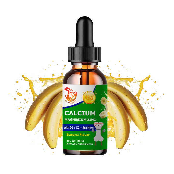 Premium Calcium Magnesium Zinc Liquid Drops with Vitamin D3 K2 Sea Moss ...