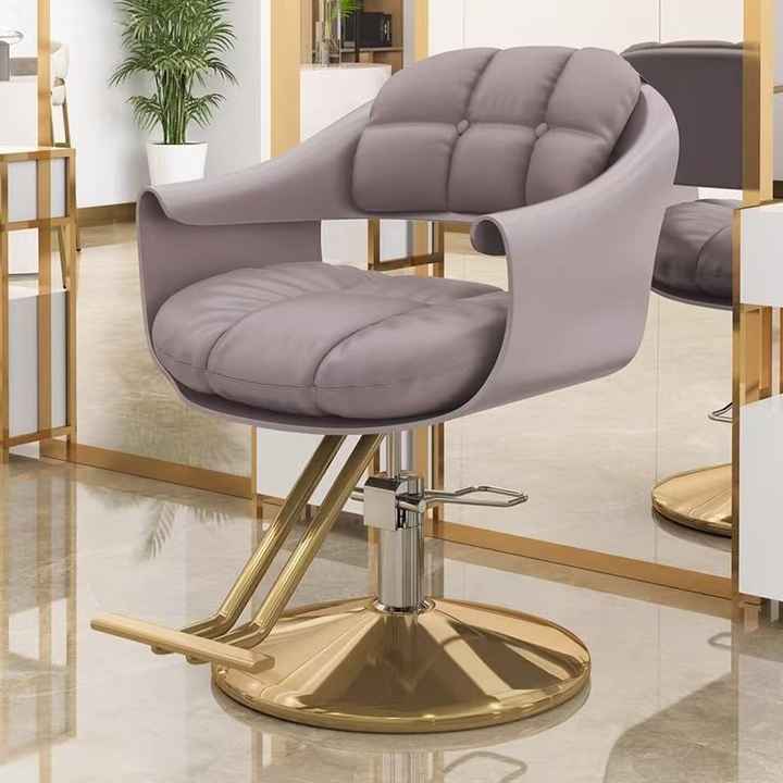 Factory Classic Gray Leather Salon Chair Styling Barber Chair Furniture ...