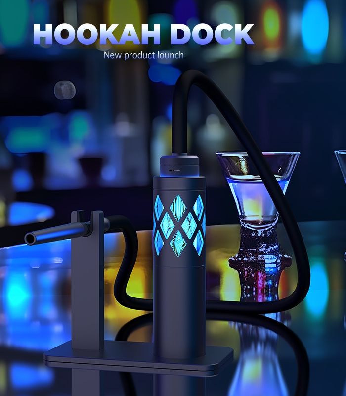 Trendy Premium LED Hookah - No Charcoal, Durable & Portable