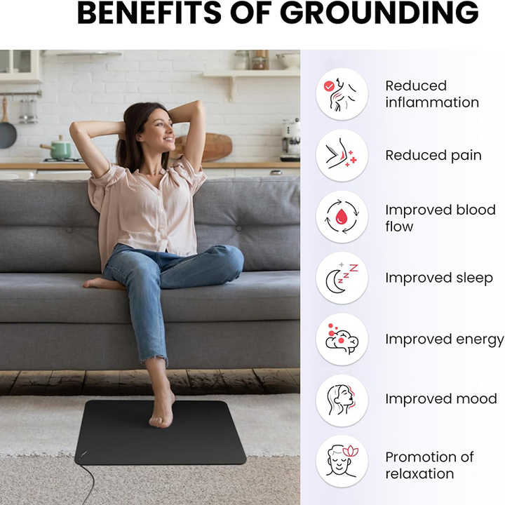 Grounding Mat with Copper Rod - EMF Recovery for Foot Therapy