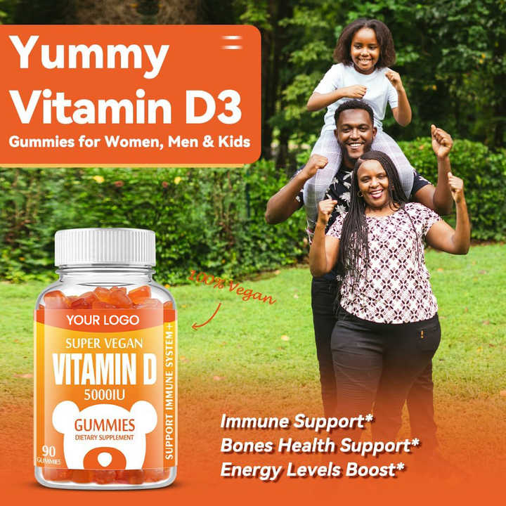OEM & ODM Supported Vegan Vitamin D Gummies Super Energy Boost ...