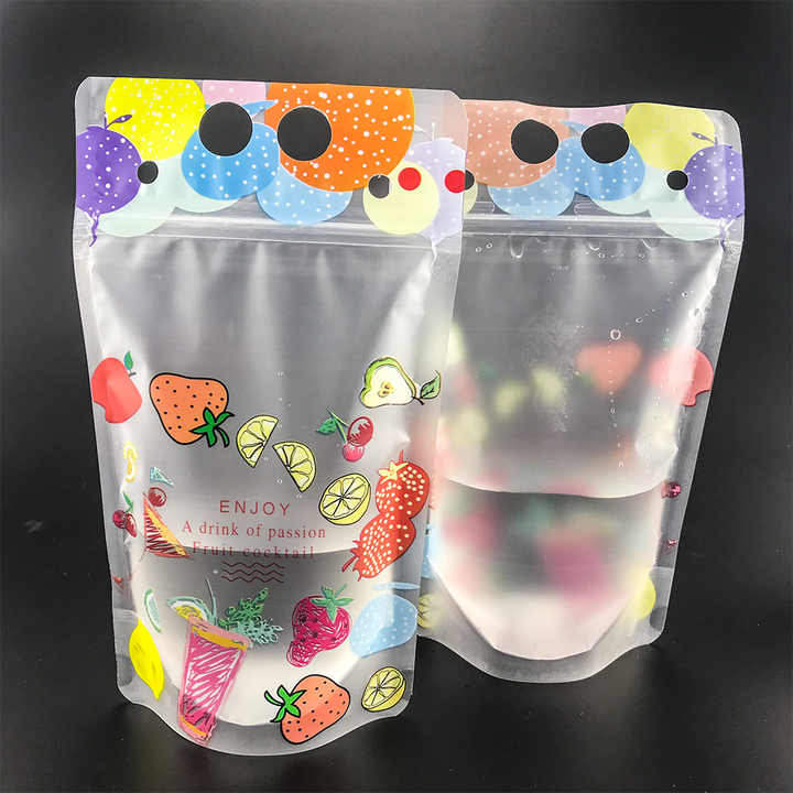 Wholesale 500ml Resealable Juice Pouches for Beverage Packaging OEM