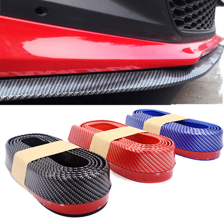 Car Bumpers Lip Body Kit Bumper Lip Universal Rubber Skirt Front Bumper ...