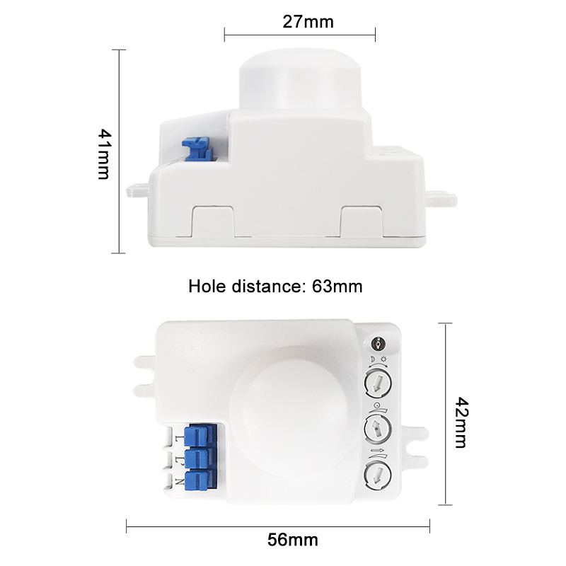 AC220V Small 360 Degree Microwave Radar Motion Sensor Adjustable Human ...