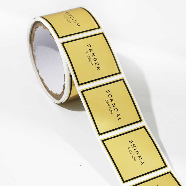 Glossy Vinyl Sticker Printing Logo Label Design Perfume Makeup Cosmetic ...