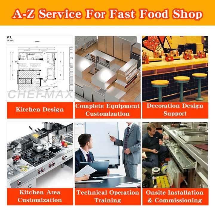 Commercial Fast Food Restaurant Design - KFC & Mcdonalds Equipment