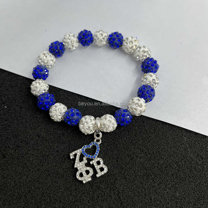 Exquisite Greek Sorority Zeta Phi Beta Pearlette Bracelet