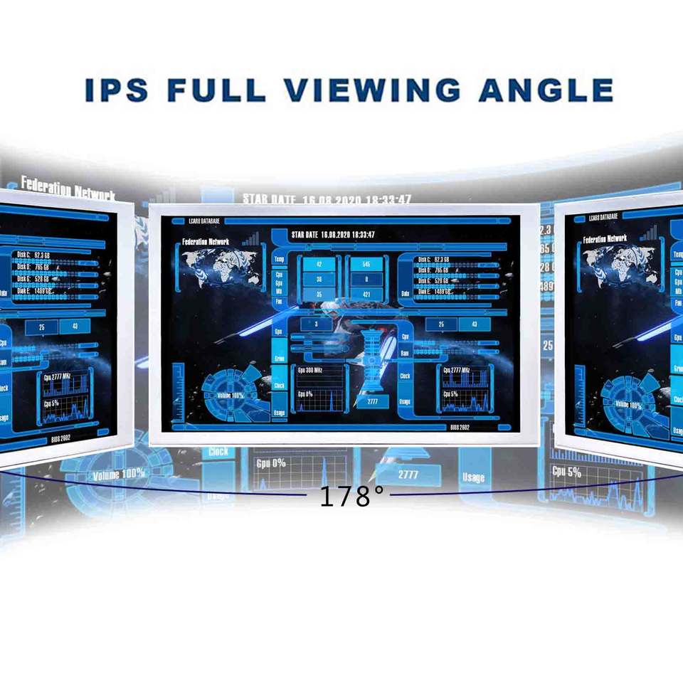 8-Inch TFT LCD Monitor 1280x800 for PC Case Display - Dual Screen ...