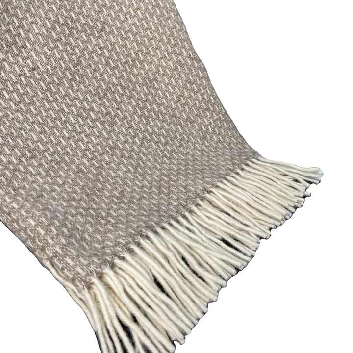 Soft Wool Throw - Woven Alpaca Blanket with Pure Cashmere