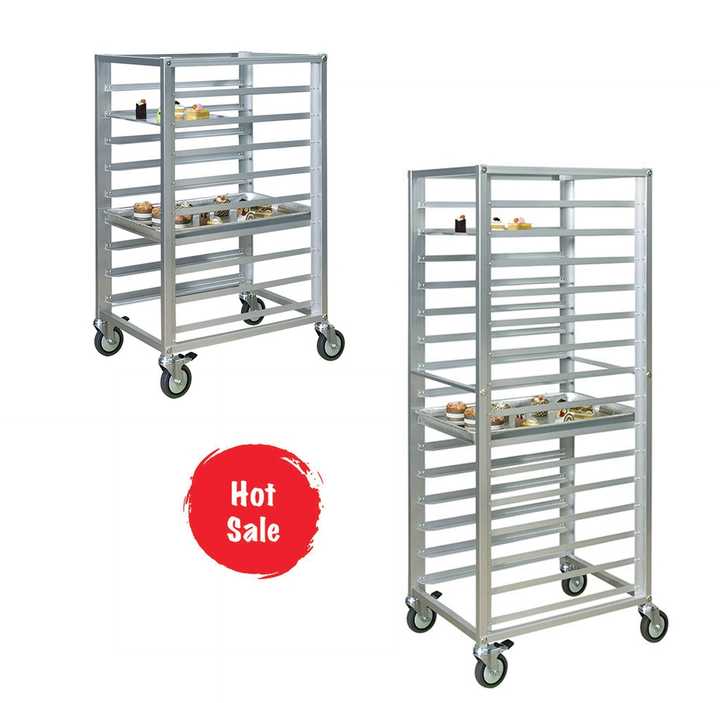 15-Tier Aluminum Commercial Bakery Cart Bun Pan Rack & Baking Tray ...