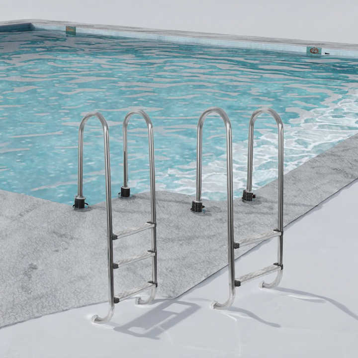Universal 2-Step Rust-Resistant Stainless Steel Ladder for Above Ground ...