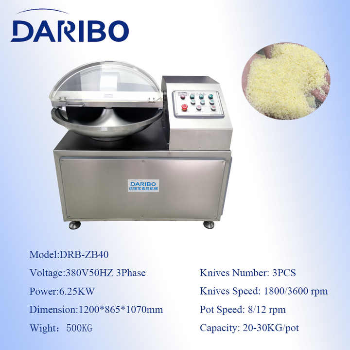 Heavy Automatic Meat Bowl Cutter Beef/Pork/Chicken/Sausage Meat Chopper ...