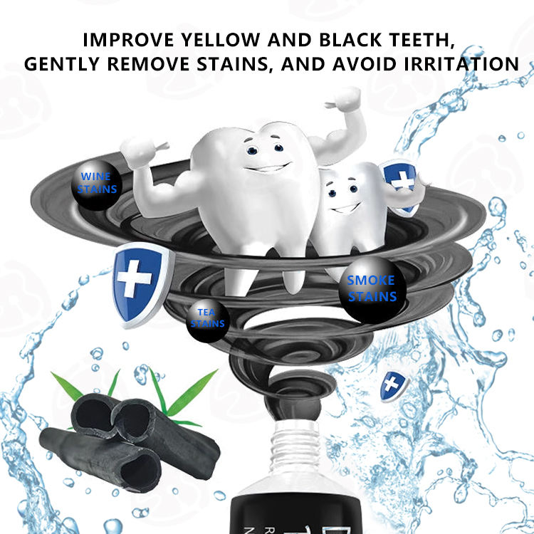 OEM 105g Bamboo Charcoal Toothpaste Mint Flavor Charcoal Whitening Paste With Custom Logo ...