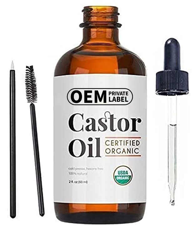Herbal Castor Oil Liquid Drops Cold Pressed Stimulate Growth for ...