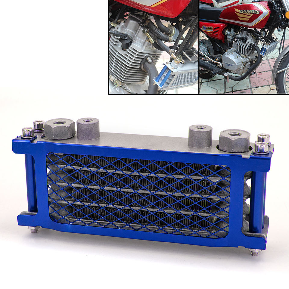 Universal Blue&Red Oil Cooler for Dirt Bike Pit Bike Monkey Bike ATV ...