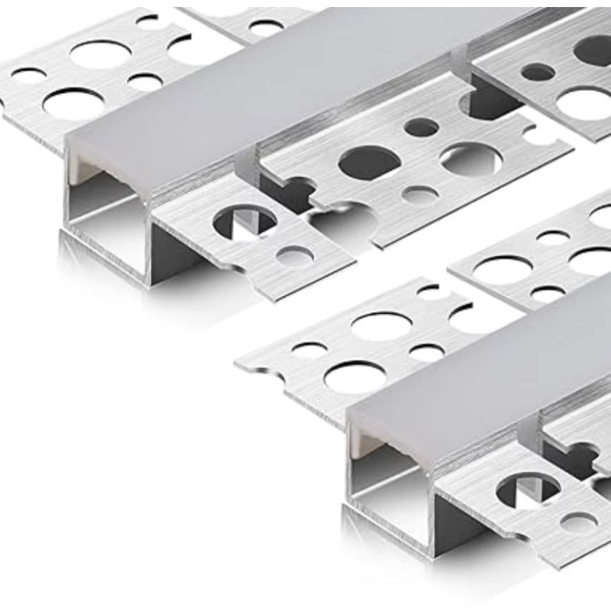 Plaster-in Aluminum Drywall Trimless Recessed Track for LED Strip ...