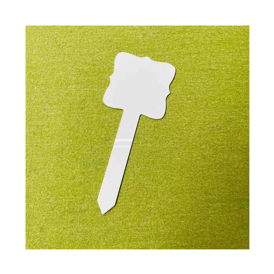 2026 Popular White Sublimation Aluminium Plant Label Blank Multi Shape ...