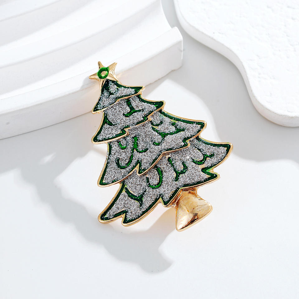 2025 New Design Metal Shiny Enamel Christmas Tree Brooches Pins for ...