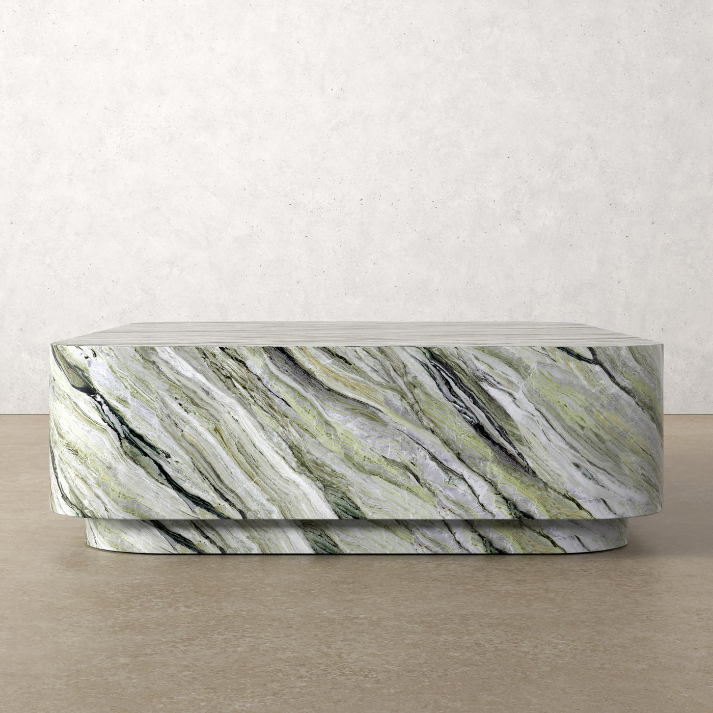 Emerald Green Gradient Diagonal Coffee Table - Elegant & Durable