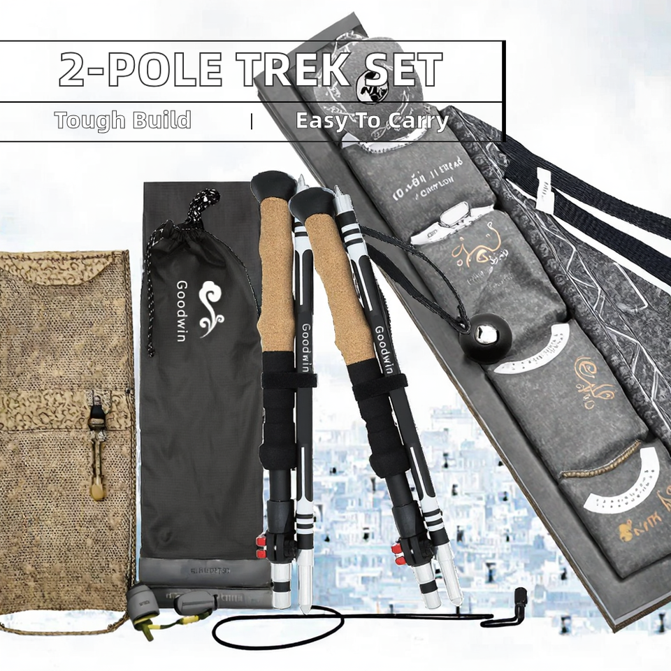 Z Trekking Pole Bsilverdgold Colortractable Telescopic Stick OEM ...