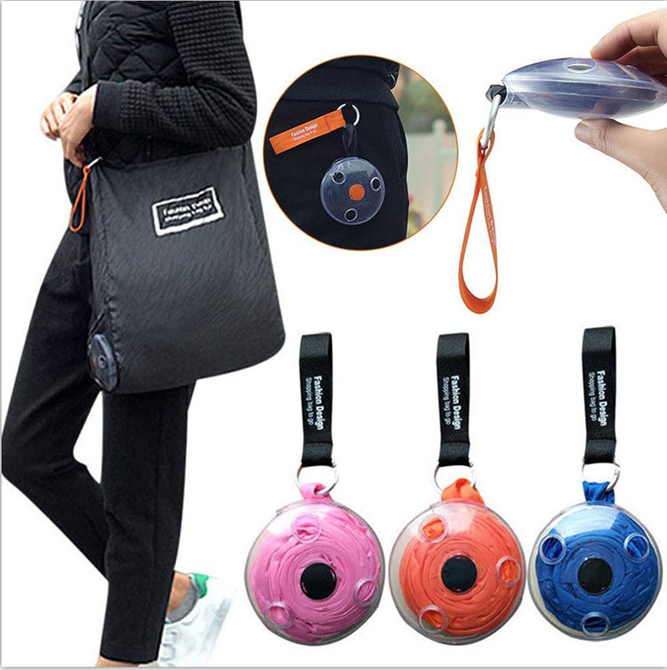 Custom Logo Eco Magic Mini Reusable Polyester Tote Shopping Bag ...