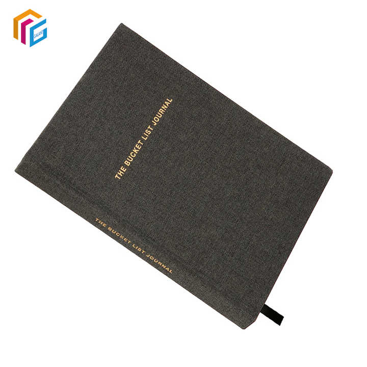 Custom Journal Debossed Logo Linen Hardcover with Ribbon Book Printing ...