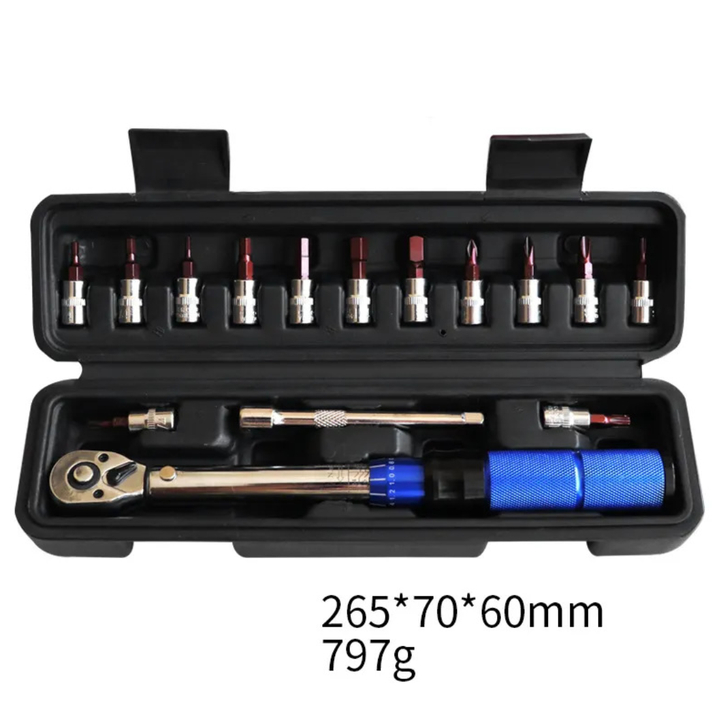 PRO Bike Tool Set with Click Bicycle Torque Wrench Allen & Torx Sockets ...