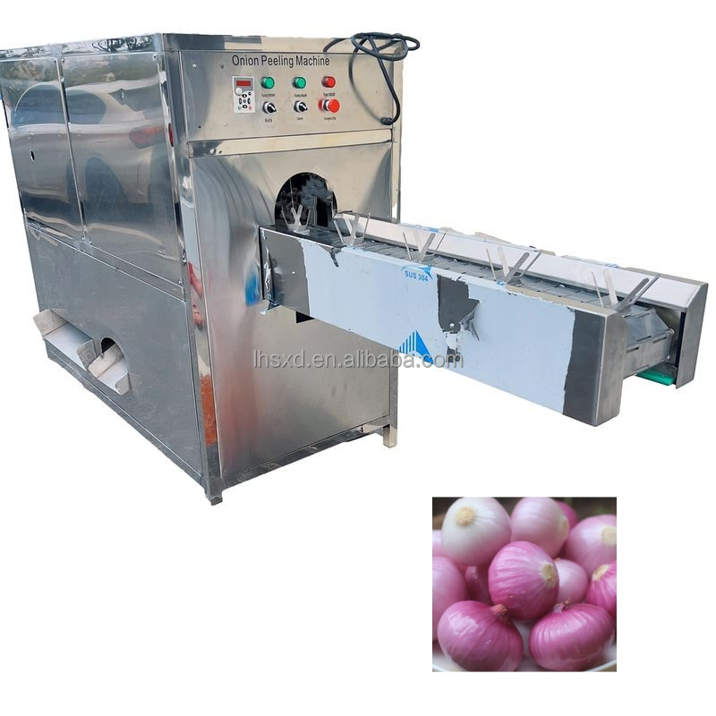 Fully automatic onion processing line, non-destructive green onion root cutting and peeling all ...