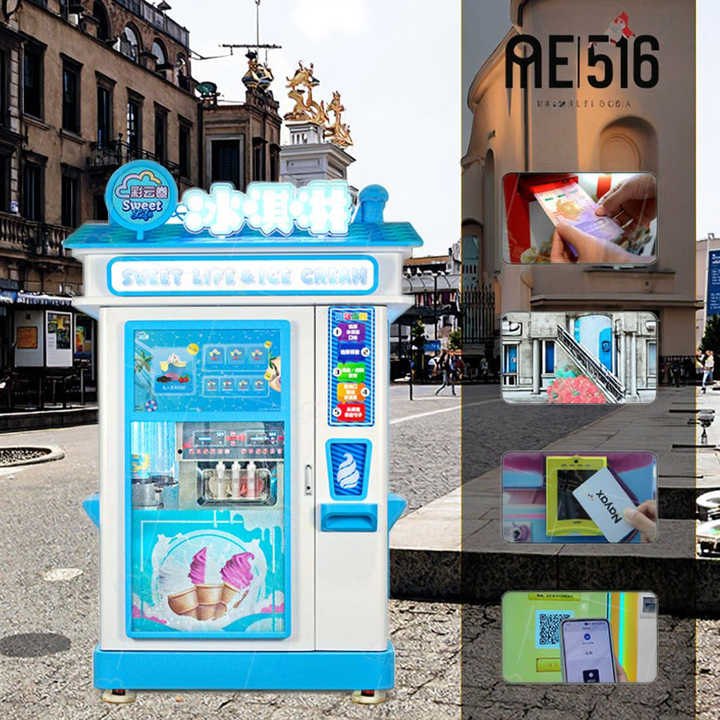 Professional Fully Automatic Digital Touch Screen Ice Cream Vending ...