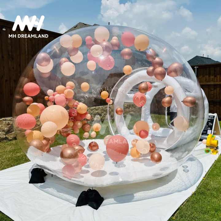 Giant Clear PVC Inflatable Crystal Igloo Dome 10ft Bubble +6ft Tunnel ...