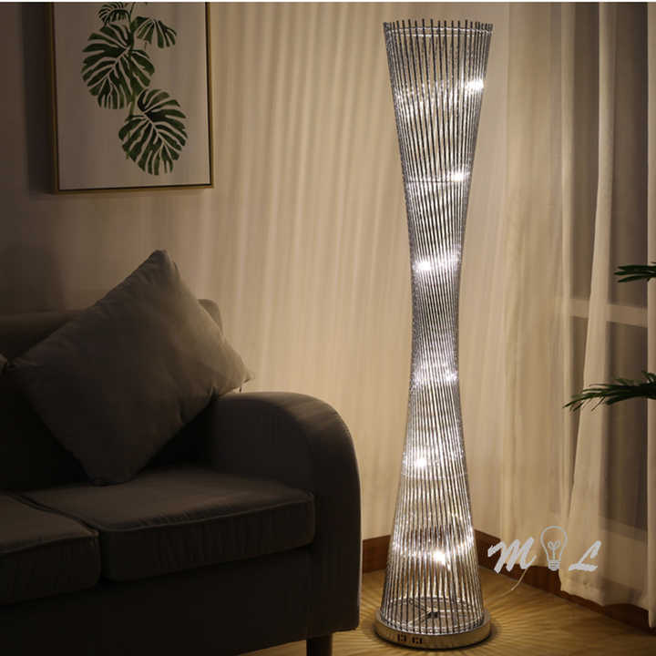 Modern LED Standing Lamp - Aluminum Tower for Living Room
