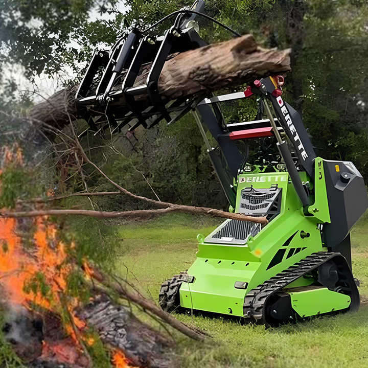 Hydraulic Grapple with Teeth Attachment for Mini Skid Steer Loader